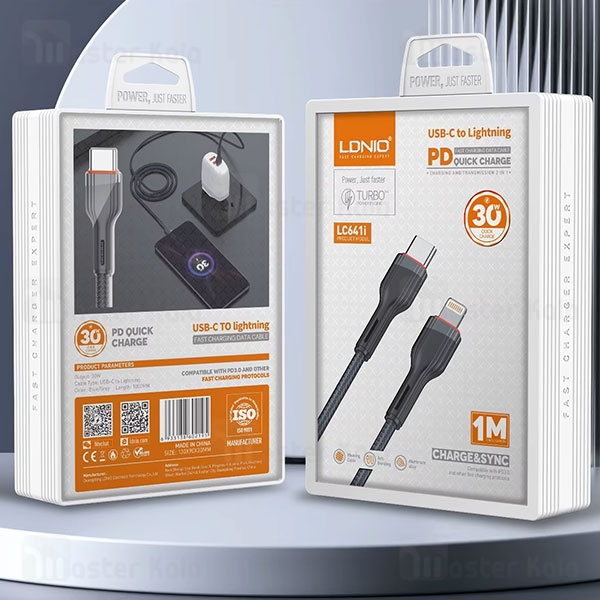 قیمت و خرید کابل لایتنینگ به Type C الدینیو LDNIO LC641i